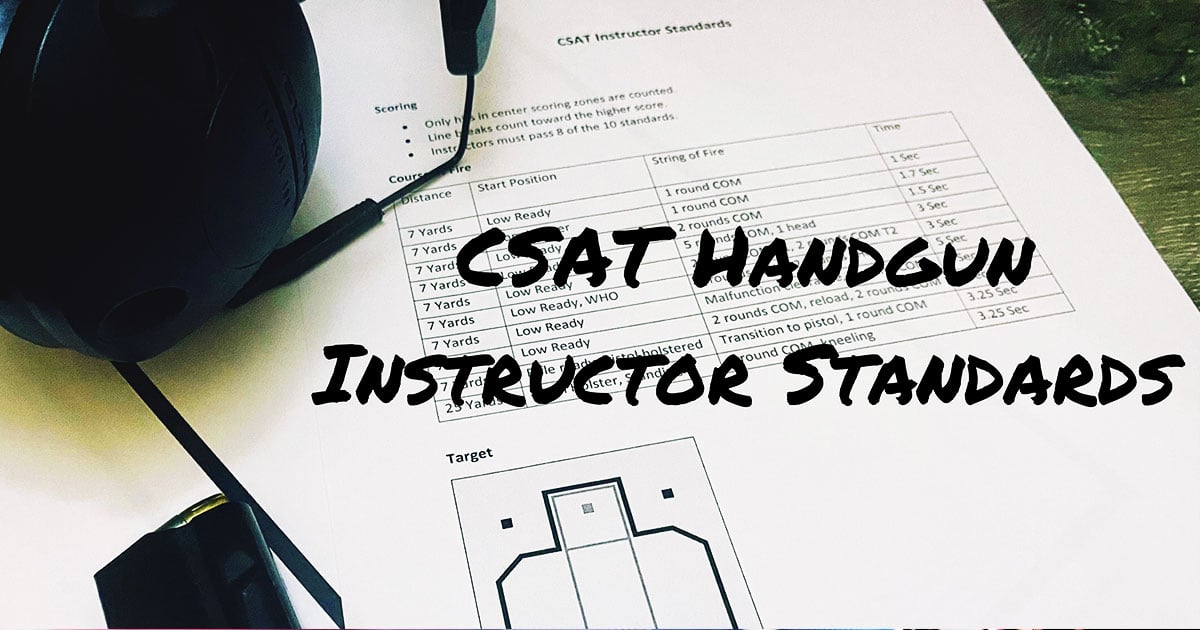 CSAT Pistol Instructor Standards - USA Carry