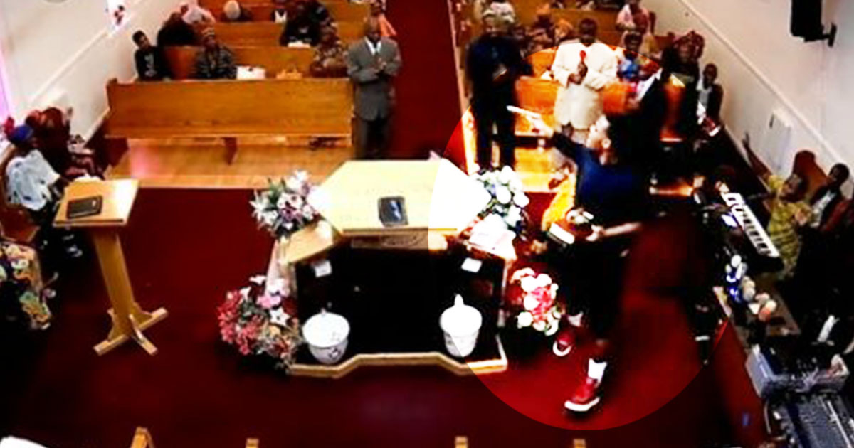 WATCH: Pastor Tackles And Disarms Man With Gun During Church Service