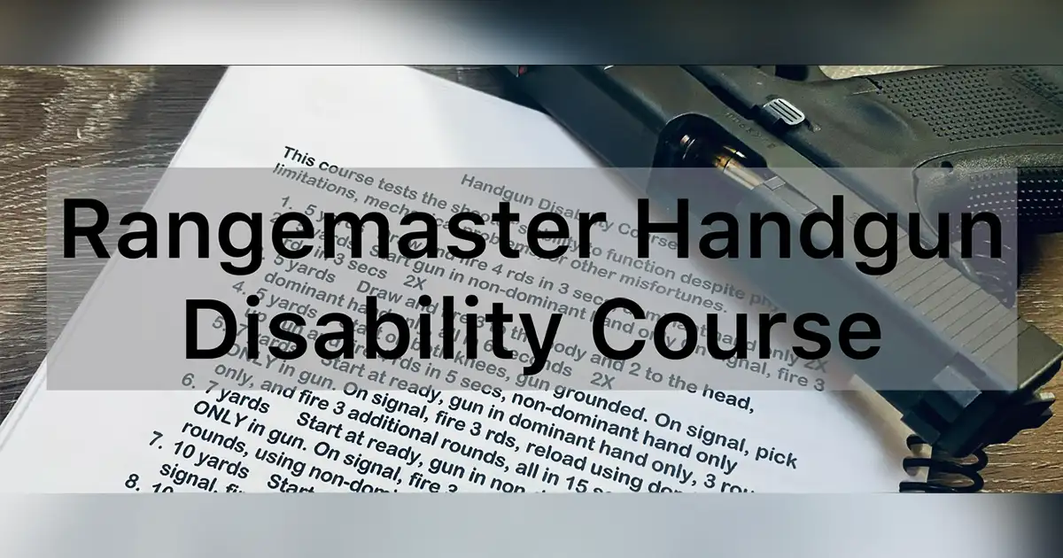 Rangemaster's Handgun Disability Course - USA Carry