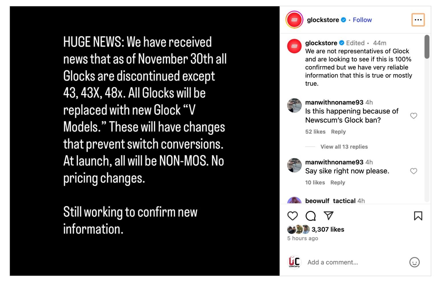 Rumor Alert: GLOCK Discontinuing Vast Majority of Handguns, Introducing “V Models” to Combat ...